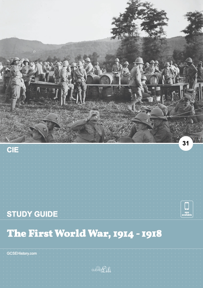 The First World War, 1914 - 1918